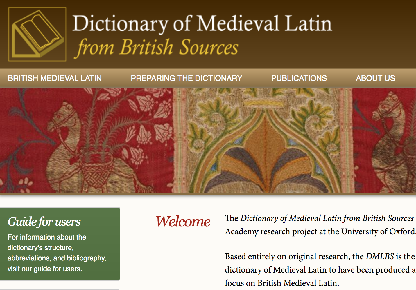 Dictionary of Medieval Latin from British Sources | Oxford Centre for ...